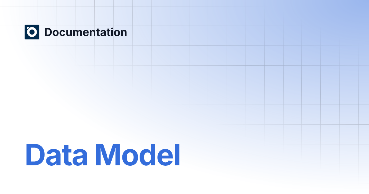 Data Model | Documentation